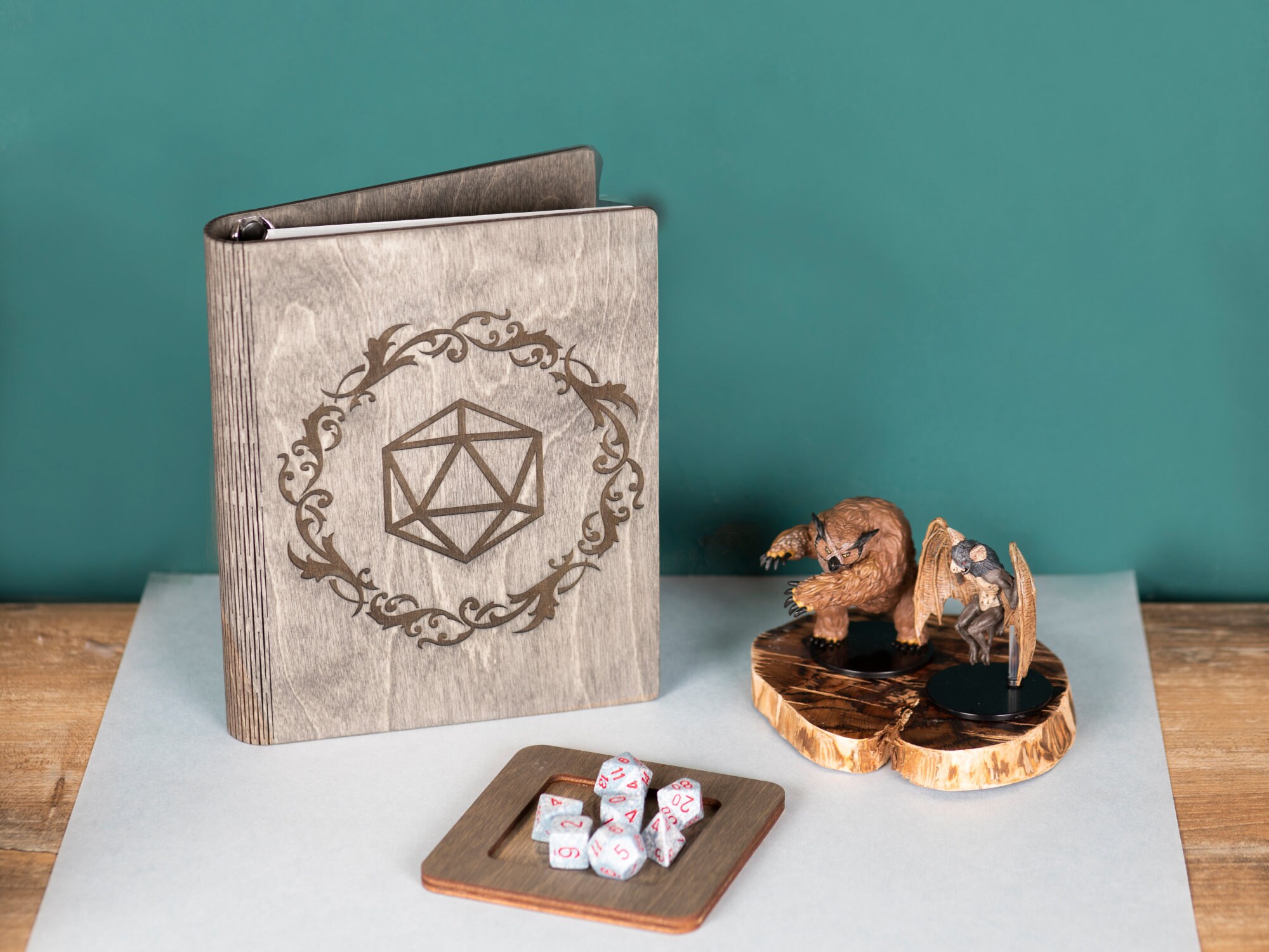 Wooden RPG Notebook With 80 Refillable Pages / Christmas A5 - Etsy