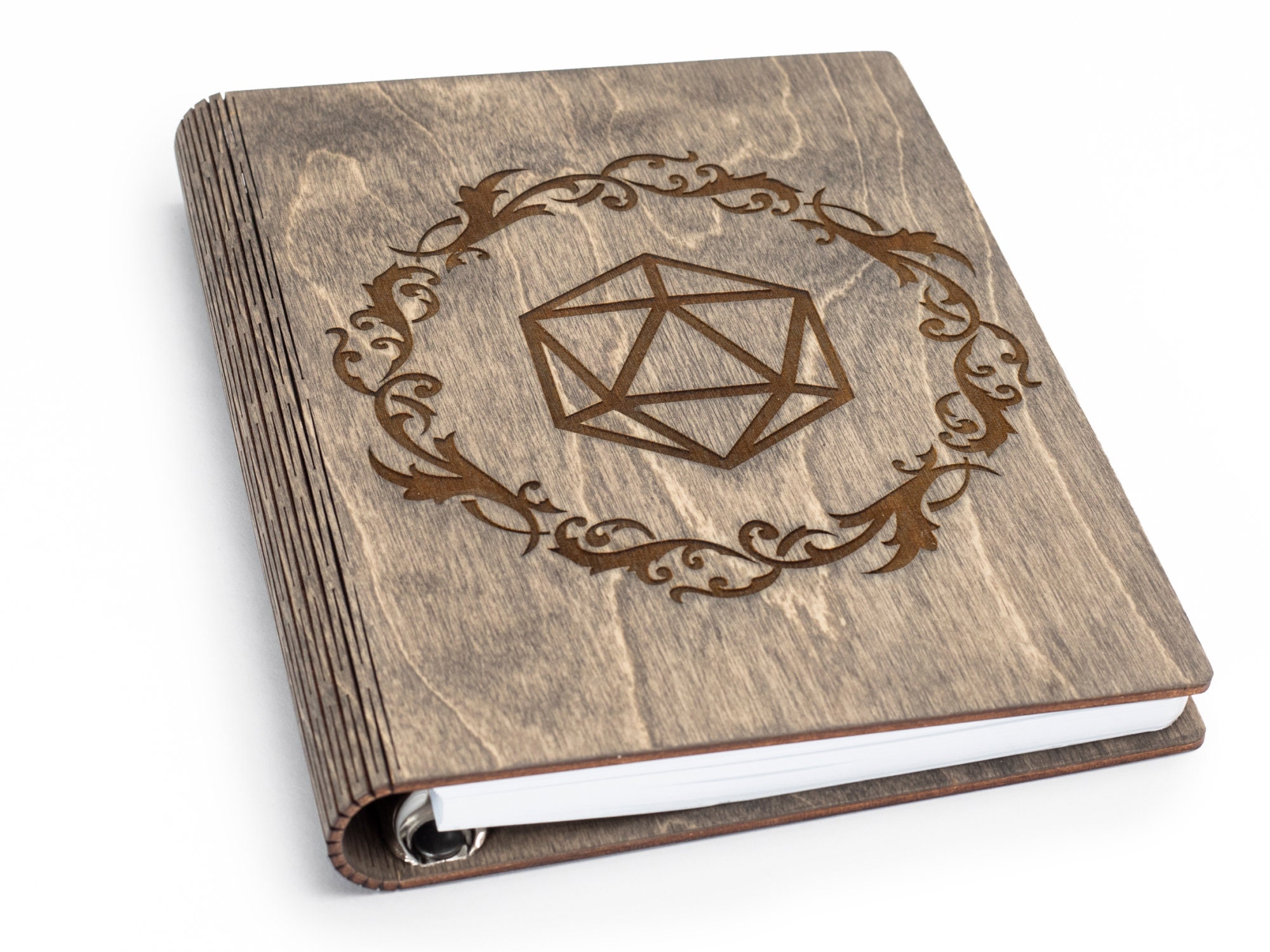 Wooden RPG Notebook with 80 Refillable Pages by Smonex / A5 | Etsy