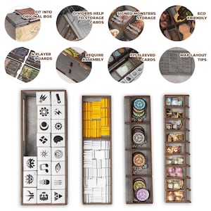 Gloomhaven Insert / Organizer With 4 Player Boards / Wooden Storage Box ...