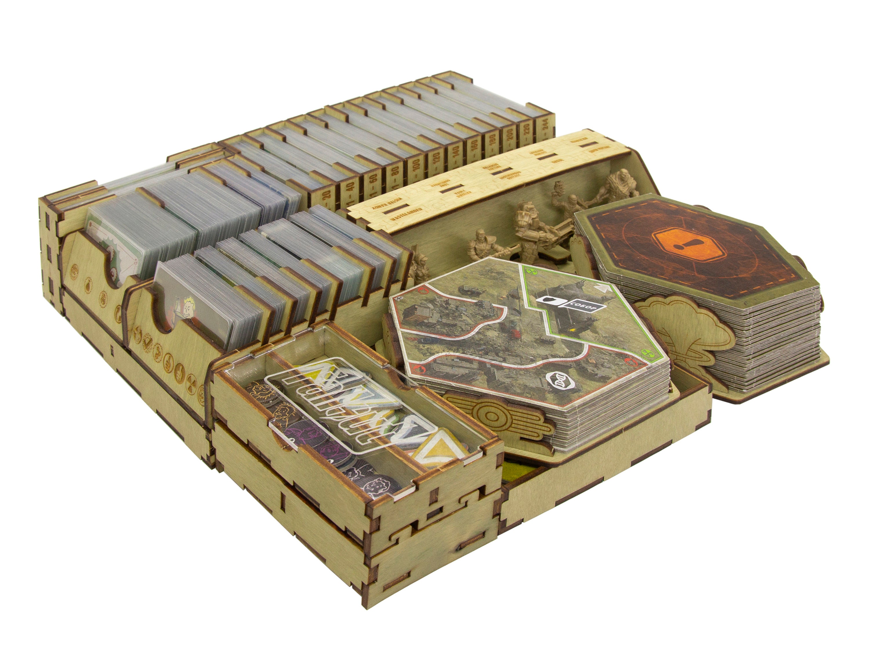 Fallout Board Game Wooden Organizer With New California and | Etsy