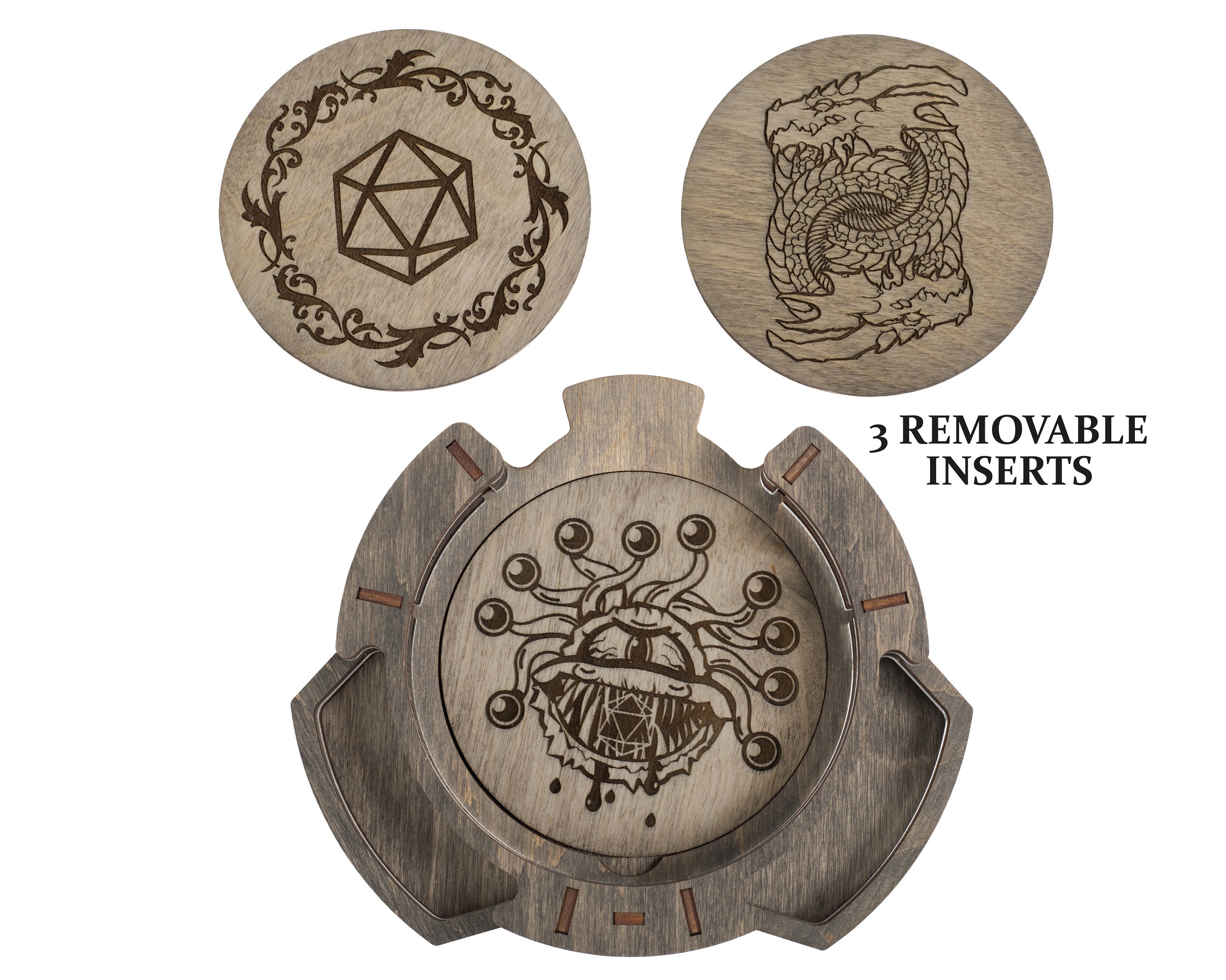 Wooden D&D Dice Tower With Dice Tray and 3 Inserts dice - Etsy