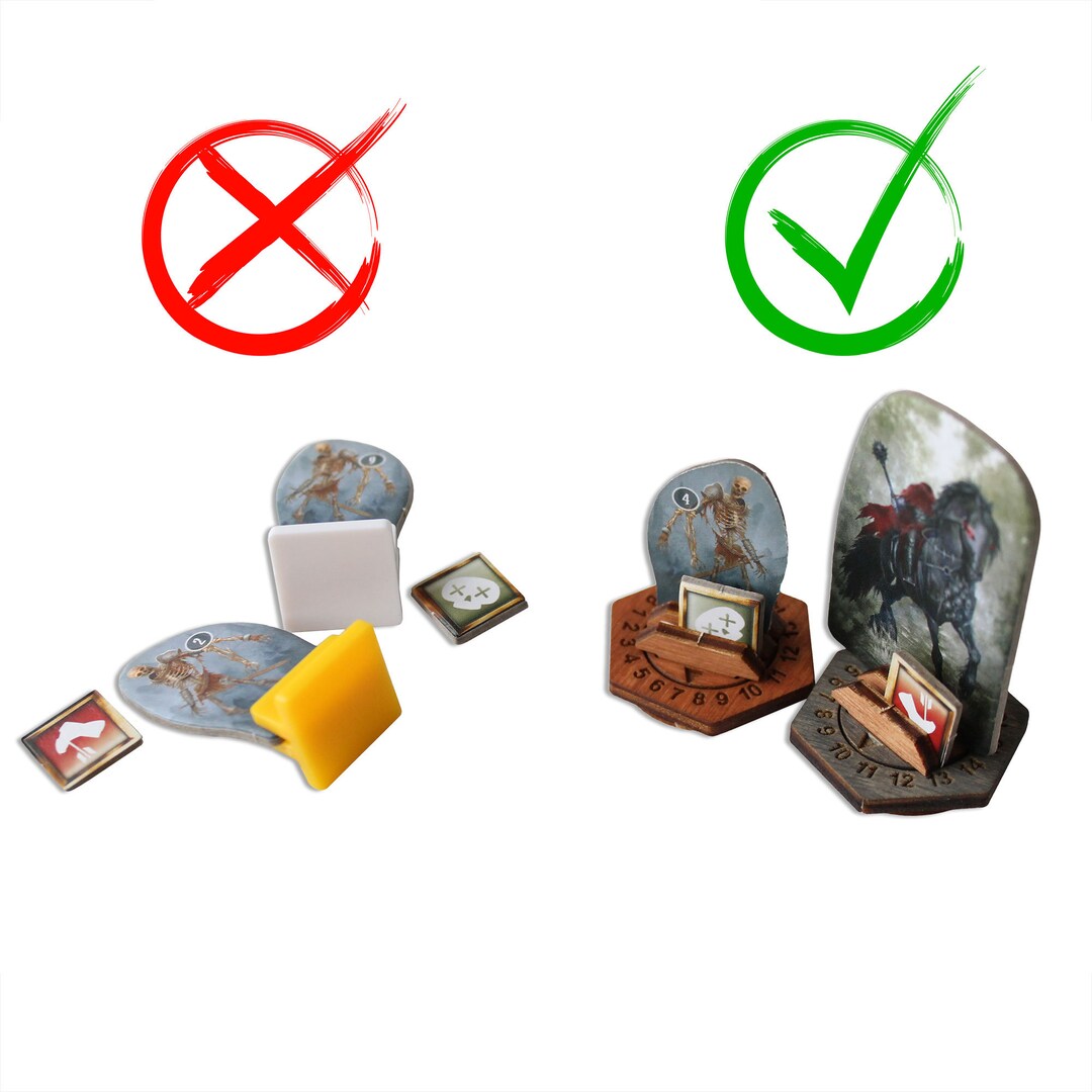 Wooden Monster Stands Compitable With Frosthaven and Gloomhaven Board ...