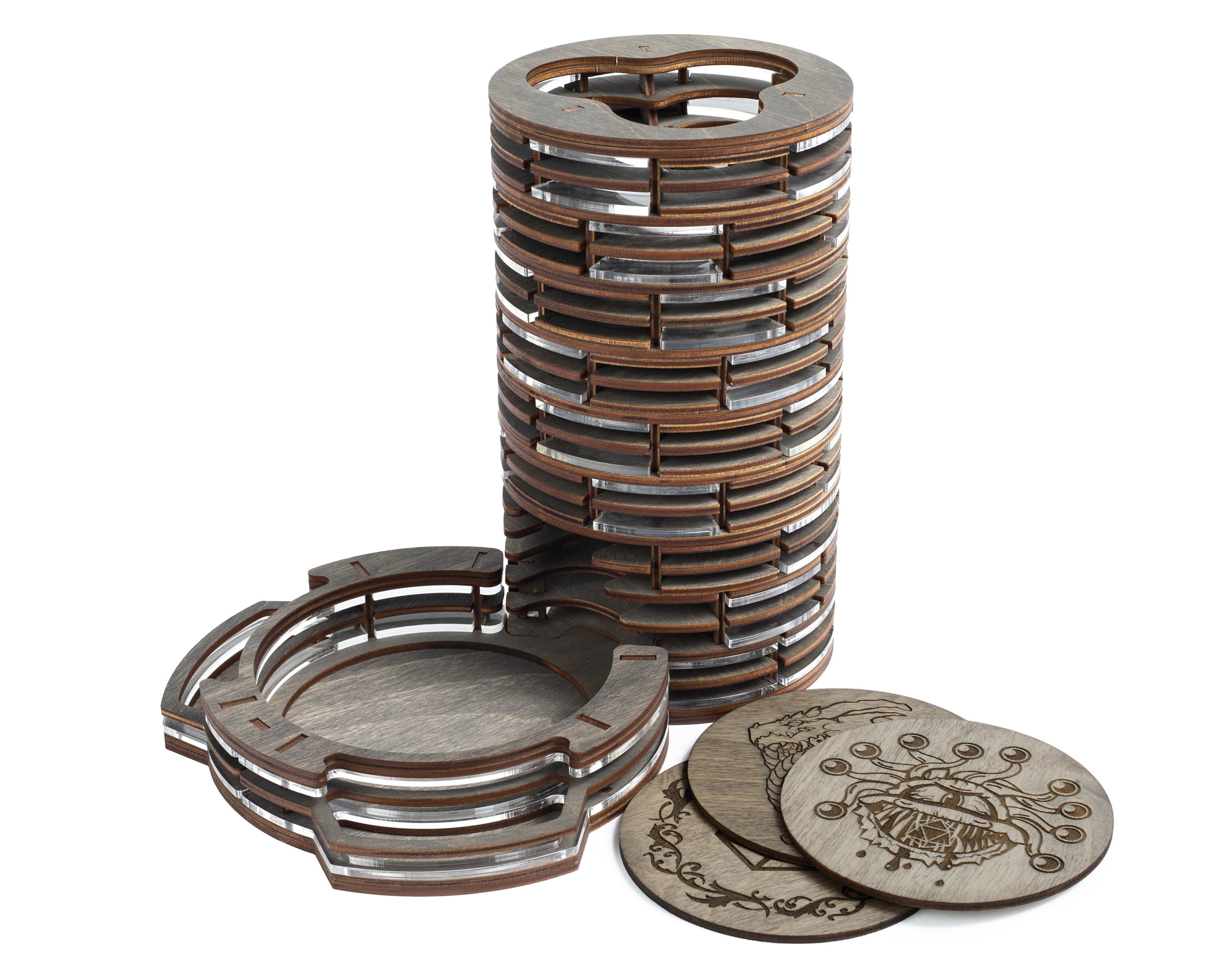 Wooden D&D Dice Tower With Dice Tray and 3 Inserts dice - Etsy