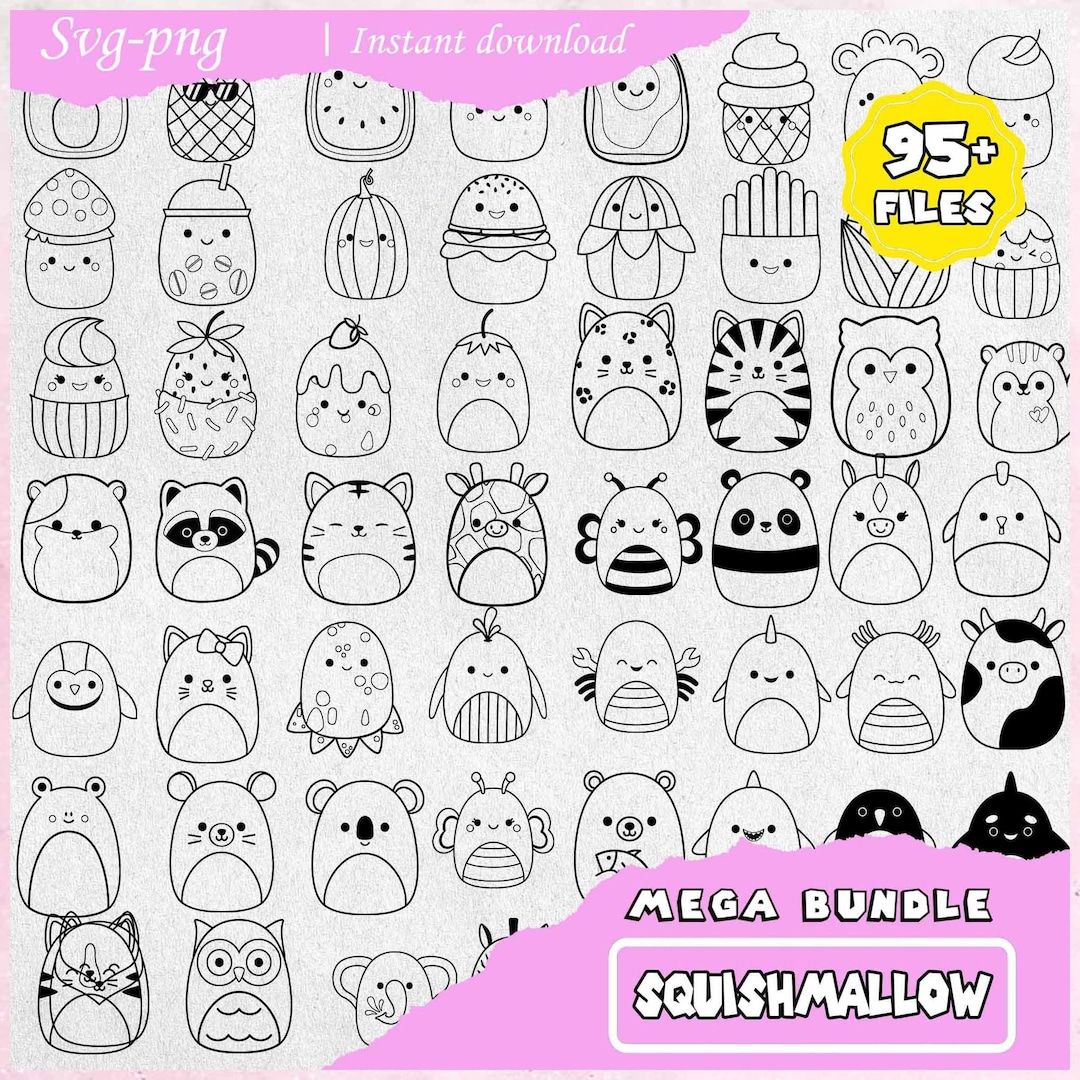 Squishmallows PNG Clipart Images With Transparent Backgrounds, INSTANT ...