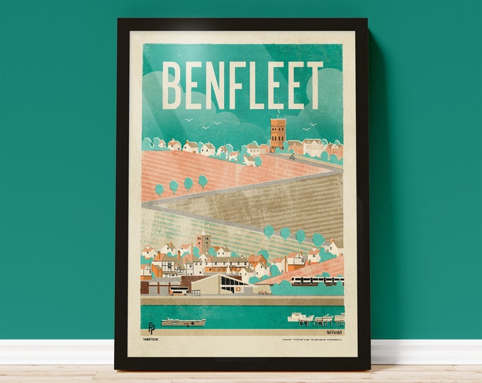Benfleet Poster A4, A3 & A2 Sizes - Etsy