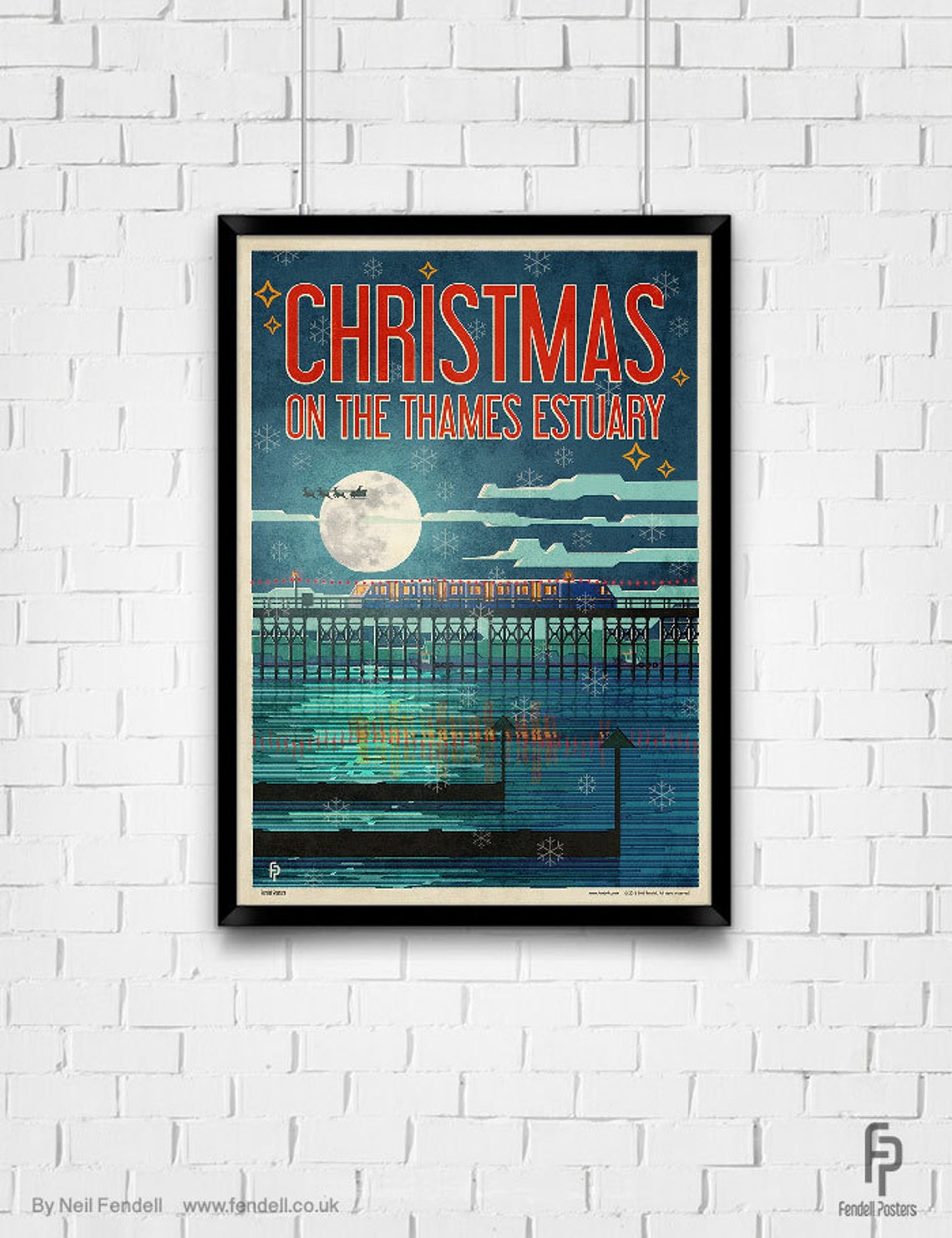Christmas on the Thames Estuary Poster A4 & A2 Sizes - Etsy UK