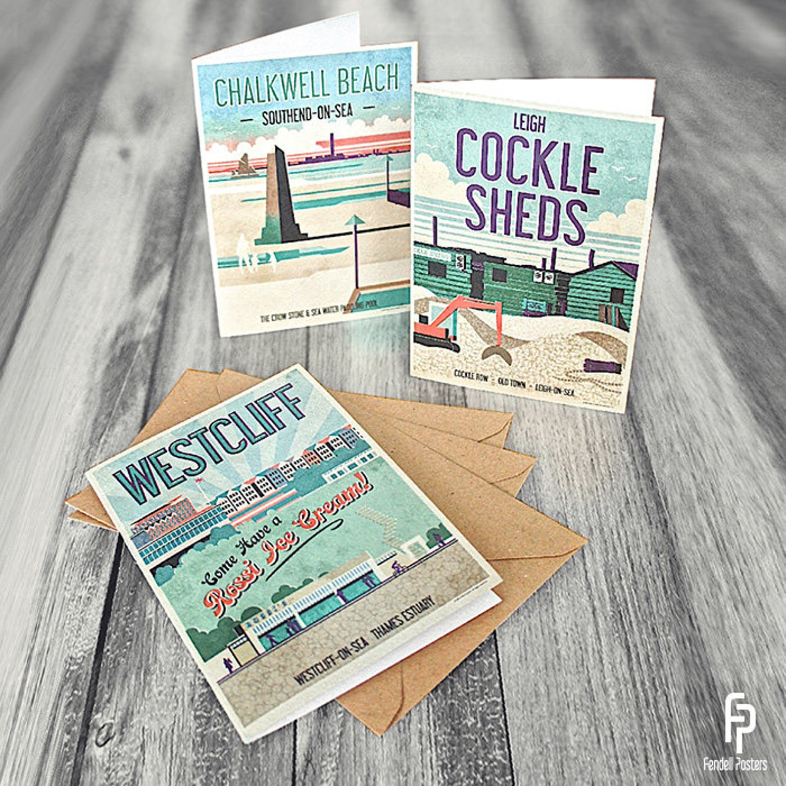 3 Poster Greeting Cards With Envelopes - Etsy UK