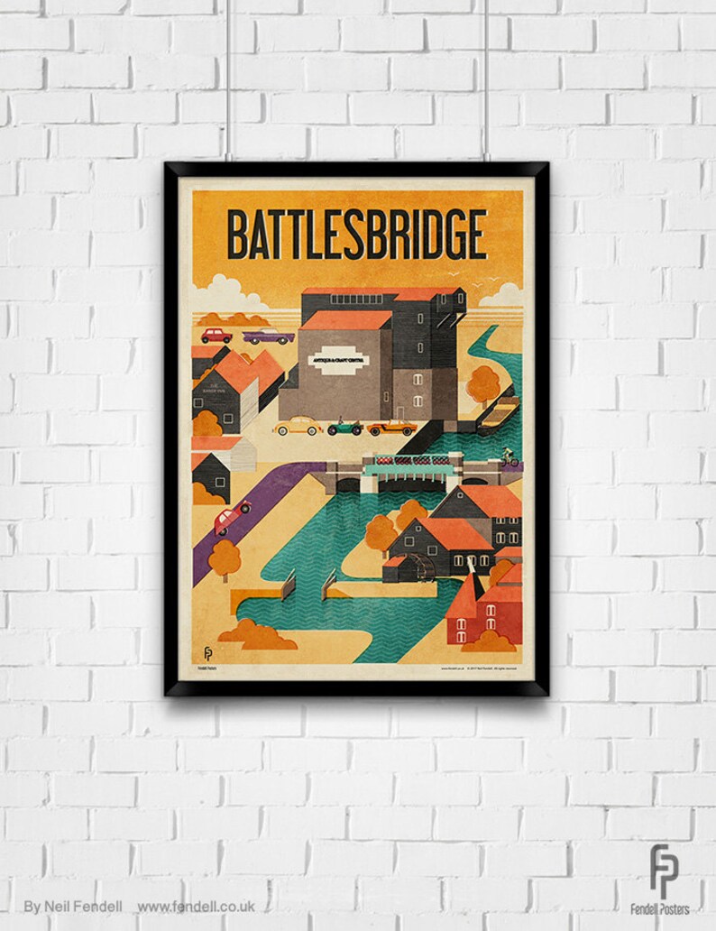 Battlesbridge Poster A4 & A2 Sizes - Etsy UK