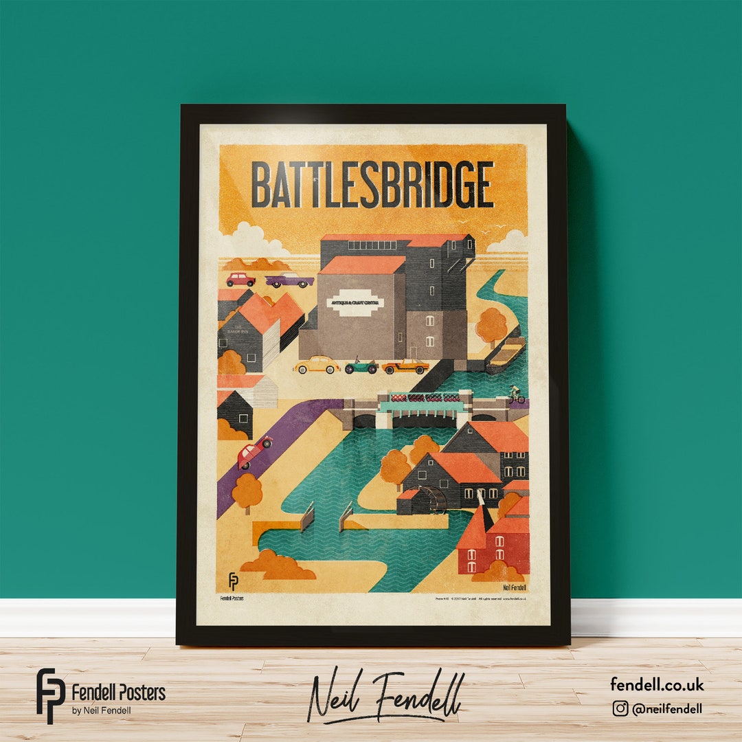 Battlesbridge - Poster (A4 & A2 Sizes) - Etsy UK