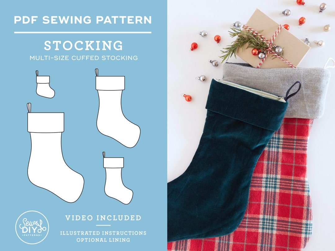 PDF Multi-size Christmas Stocking Pattern | Instant Download ...