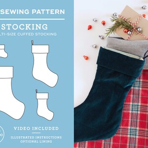 PDF Multi-size Christmas Stocking Pattern | Instant Download ...