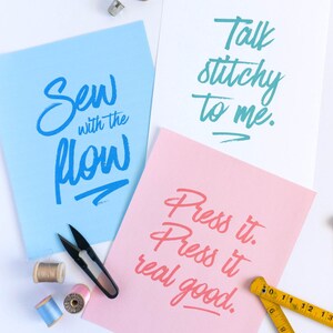 Printable Sewing Quote Posters - Etsy