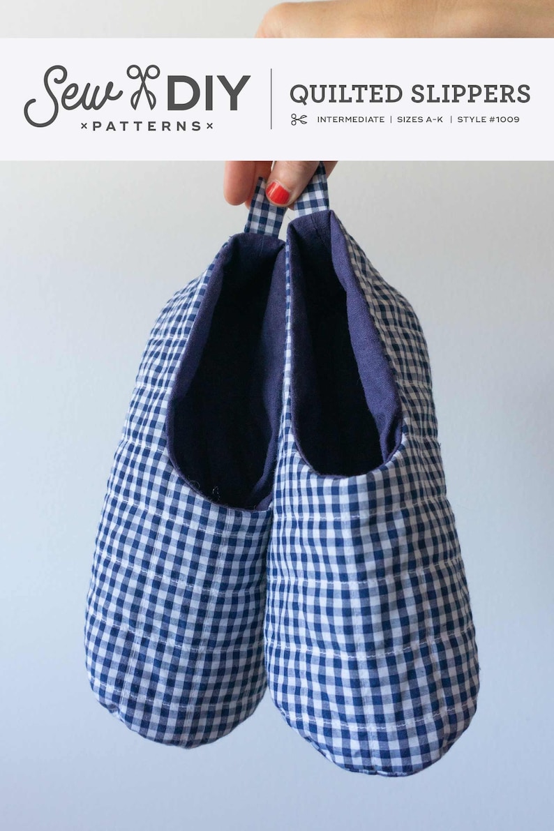 Quilted Slippers PDF Sewing Pattern: Bootie & Skimmer Styles - Etsy