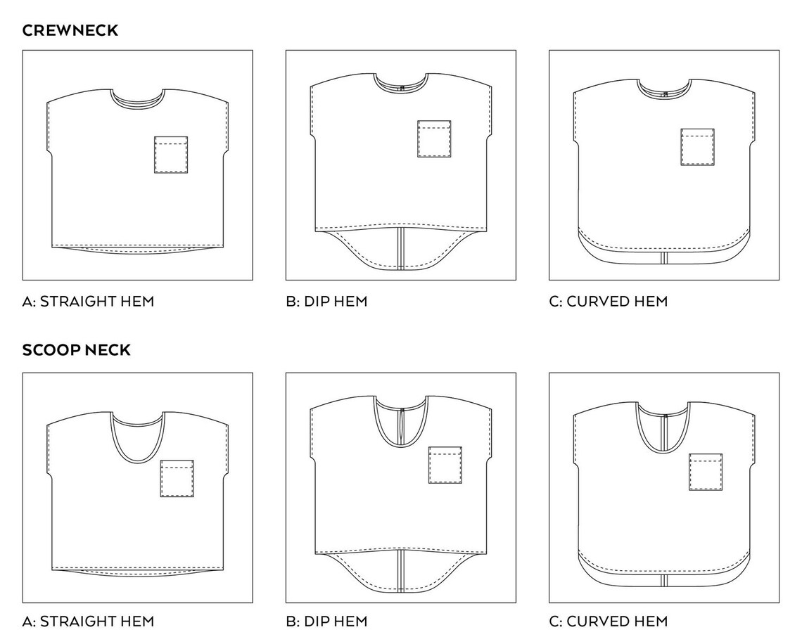 Box Top Pattern Oversized Blouse Lou Box Top PDF Sewing - Etsy