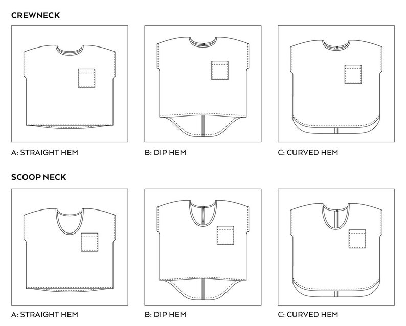 Box Top Pattern Oversized Blouse Lou Box Top PDF Sewing - Etsy
