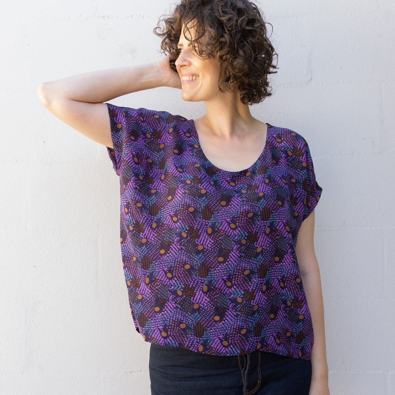 Box Top Pattern Oversized Blouse Lou Box Top PDF Sewing - Etsy