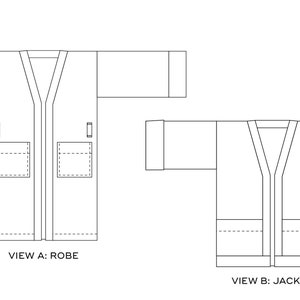 Easy Robe Jacket Sewing Tutorial Tasi Robe Jacket Draft-it-yourself ...