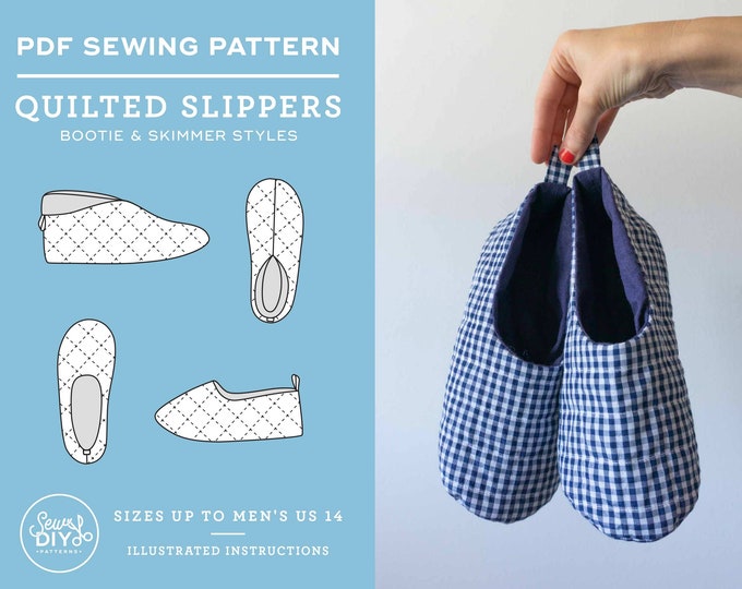 Sewing Slippers PDF Patterns, Free Shipping No.43 - Etsy