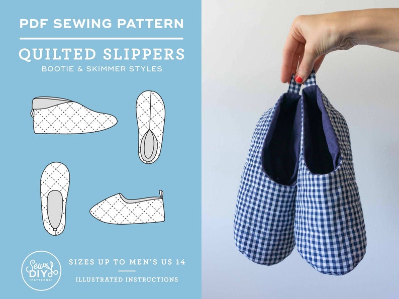 PDF Quilted Slippers Pattern Instant Download Instruction - Etsy
