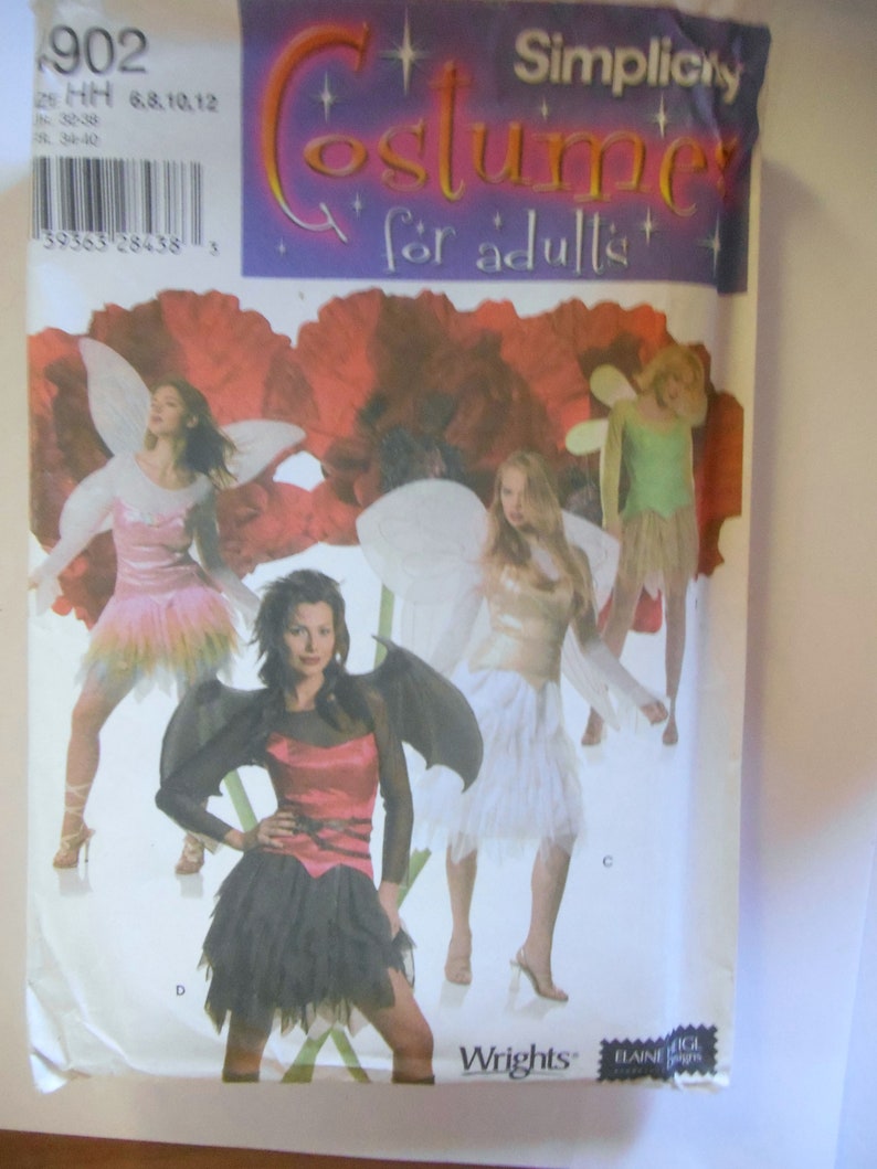 Simplicity 4902 Costume Pattern Womens Fairy, Butterfly, Dragonfly or ...