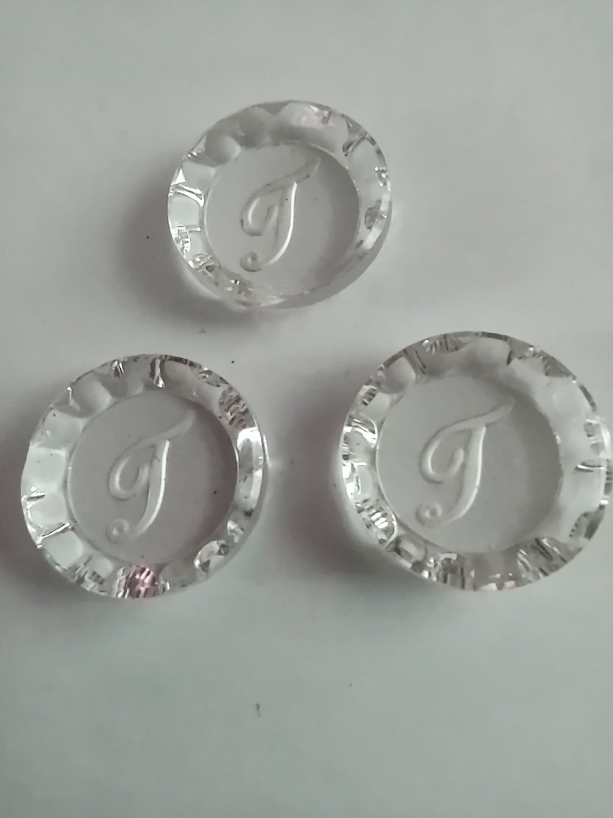 Vintage Glass Letter T Etched Crystal Cabochon Lot 15mm. NN13 - Etsy