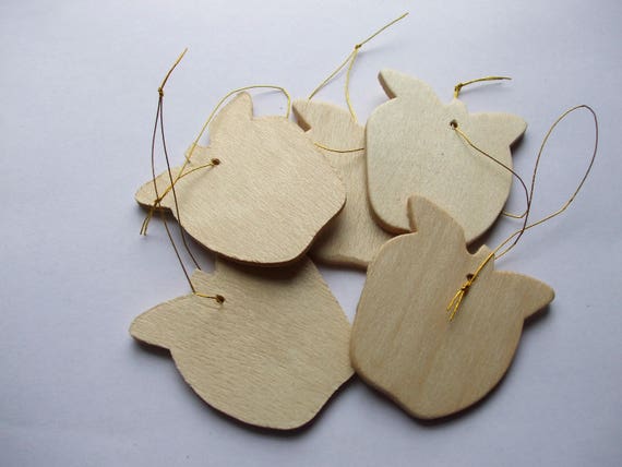 Wooden Apple Shape Blank Labels Unpainted Craft Gift for | Etsy