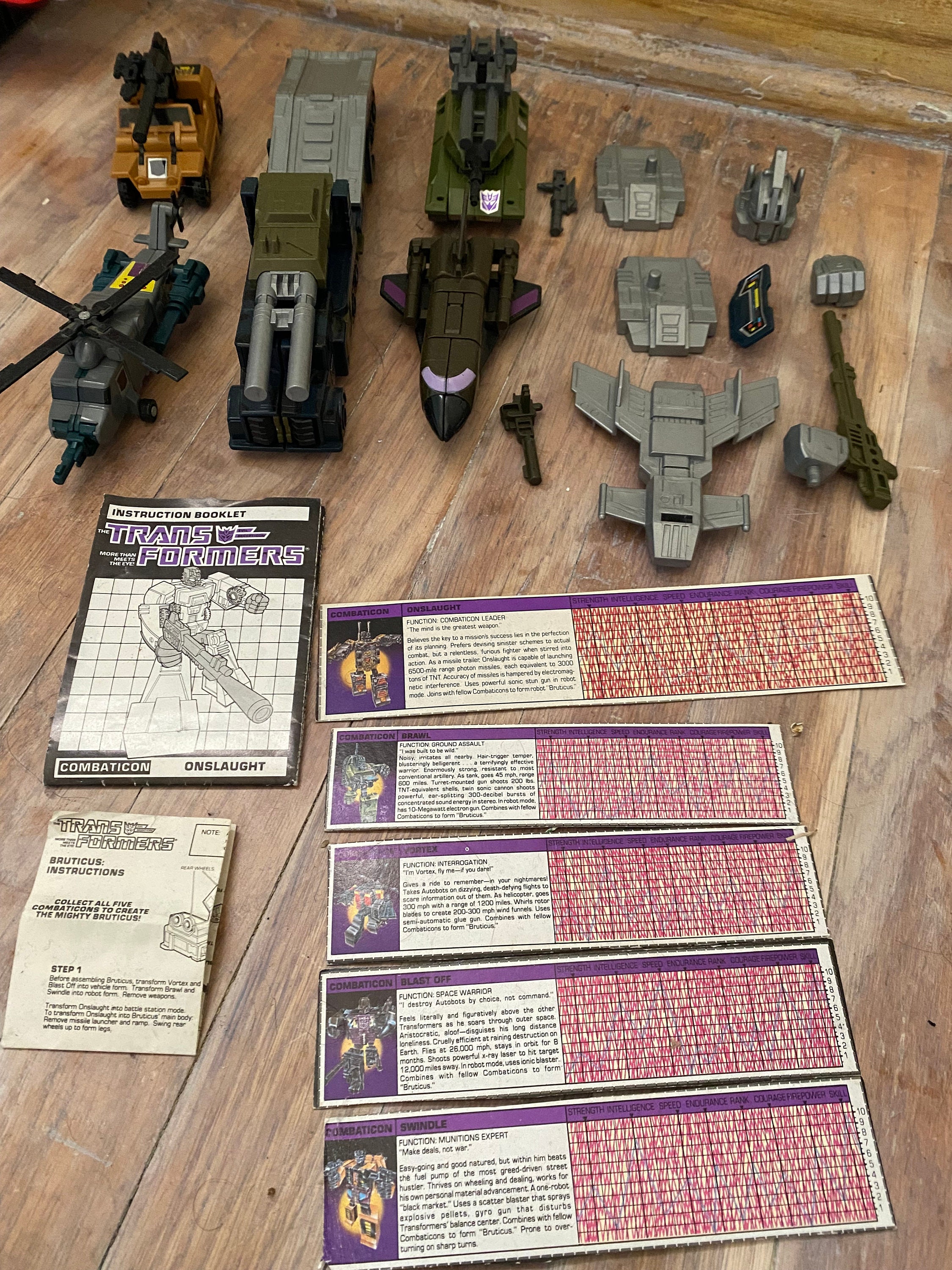 Transformers G1 Combaticons Bruticus Complete Set 1986 - Etsy