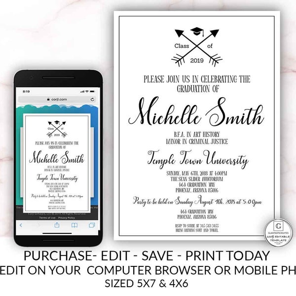 Edd Graduation Invitation - Etsy