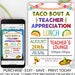 Taco Bout Teacher Appreciation School Luncheon Lunch Invitation ...