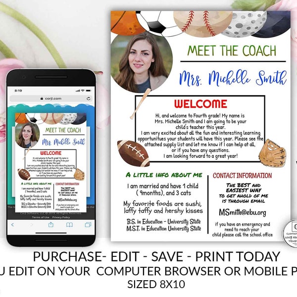 Meet the Coach Template - Etsy