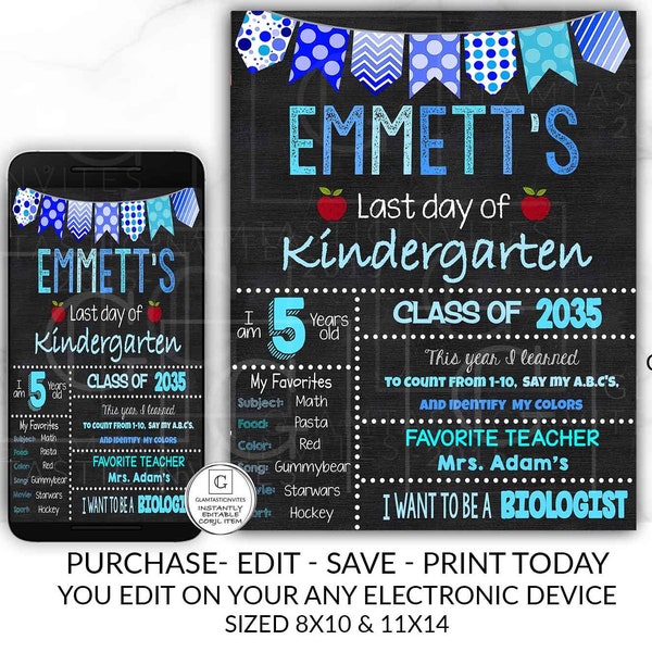 Last Day of School Sign Printable - Etsy