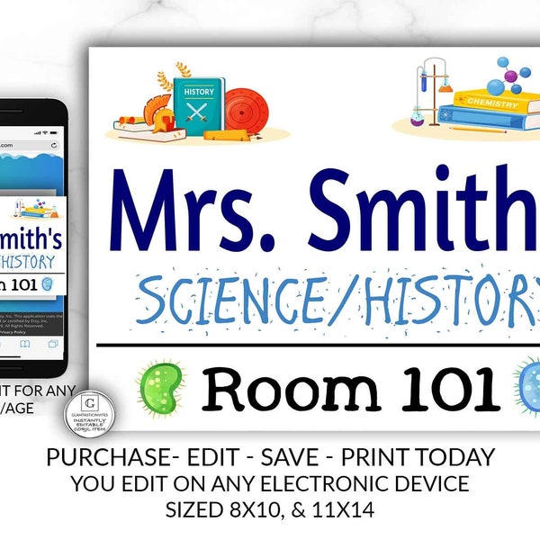 World History Classroom Sign - Etsy