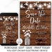 Rustic Save-the-dates, Printable Rustic Save the Date Template, Save ...