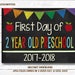 First Day of School Sign First day of 2 Year Old Preschool | Etsy