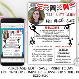 Meet the Gym Teacher Tumbling Gymnastics Template, Welcome Back to ...