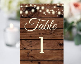Rustic Table Numbers - Etsy