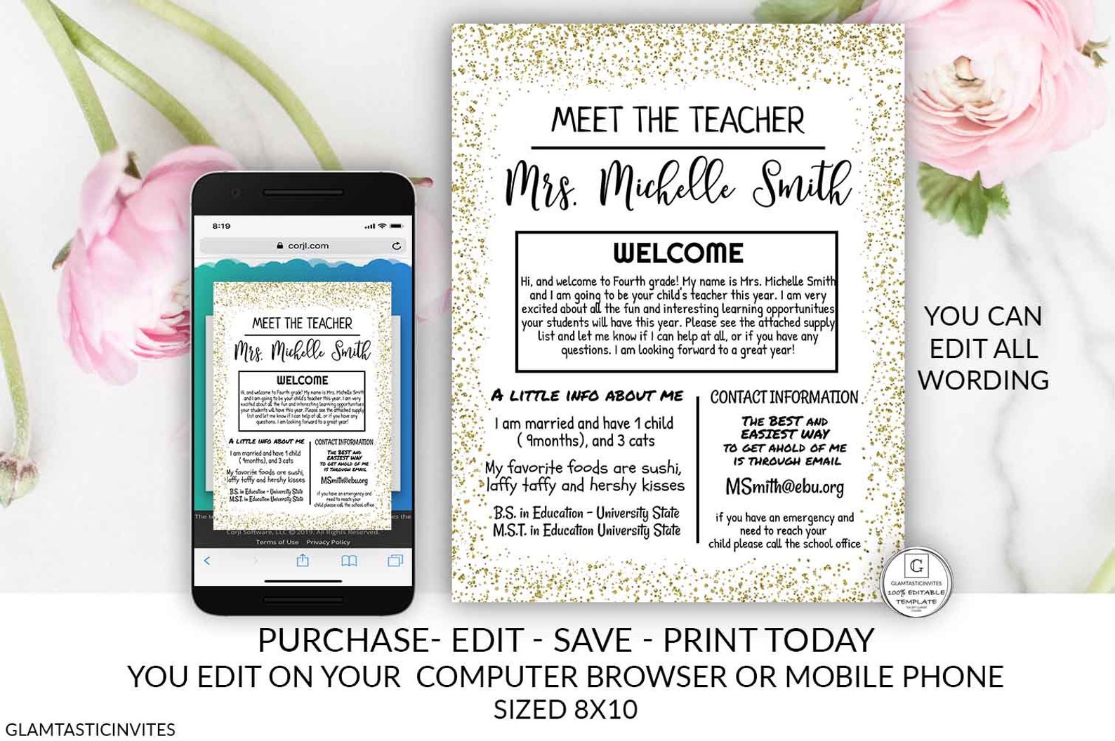 Meet the Teacher Template Welcome Back to School Note Parent - Etsy