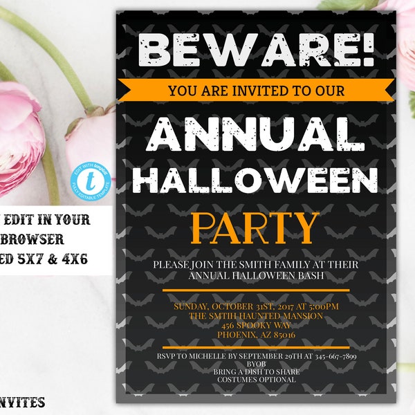 Halloween Office Party Invitations - Etsy