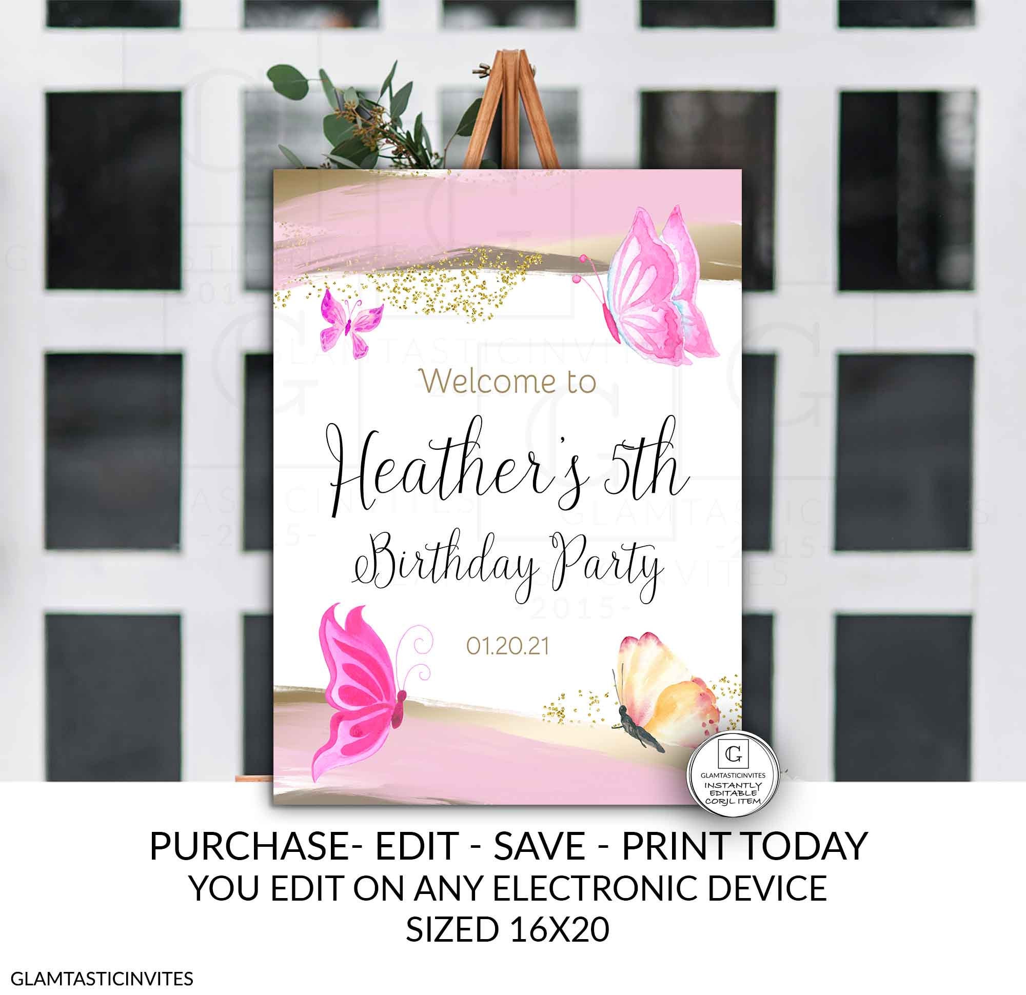 Invitations & Announcements Printable Party for Kids Editable Instant ...