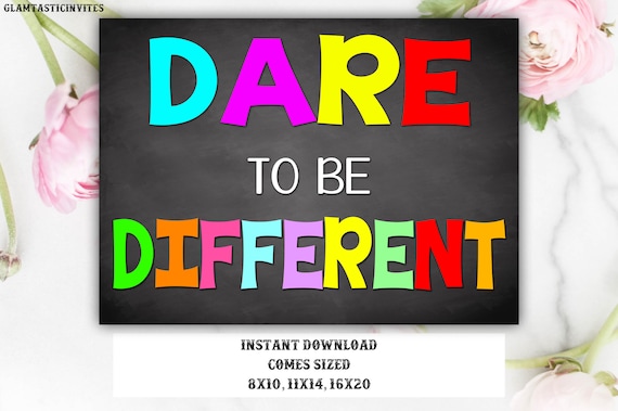 Counseling Office Poster, Classroom Decor, Dare to be Different Poster ...