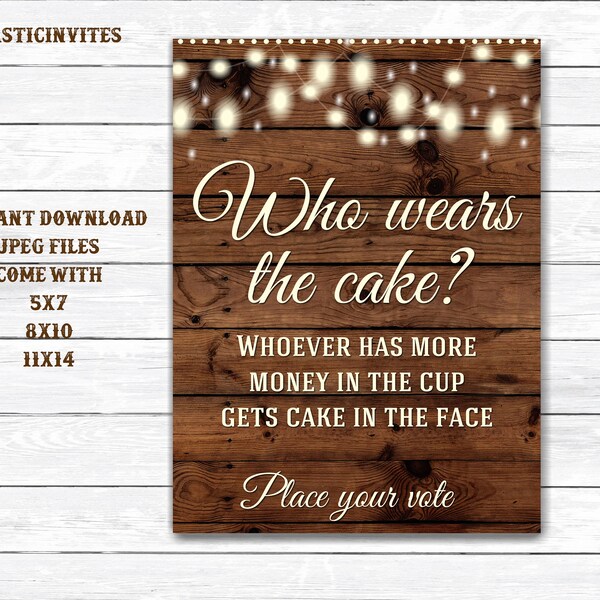 Wedding Cake Sign - Etsy