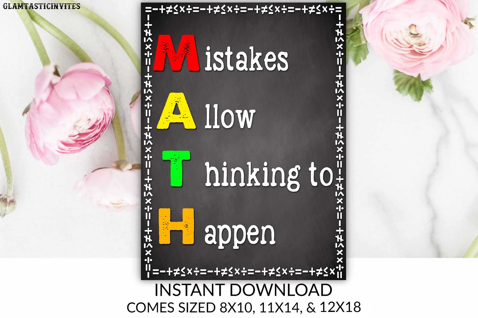 Math Classroom Poster Classroom Decor Classroom Poster | Etsy