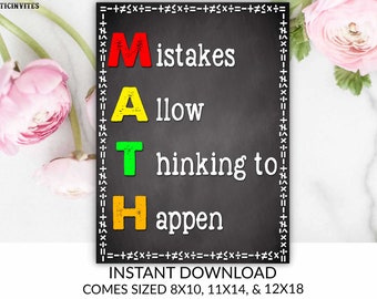 Math Classroom Decor - Etsy