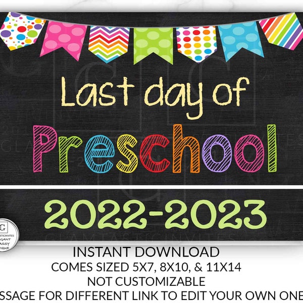 Last Day Preschool - Etsy