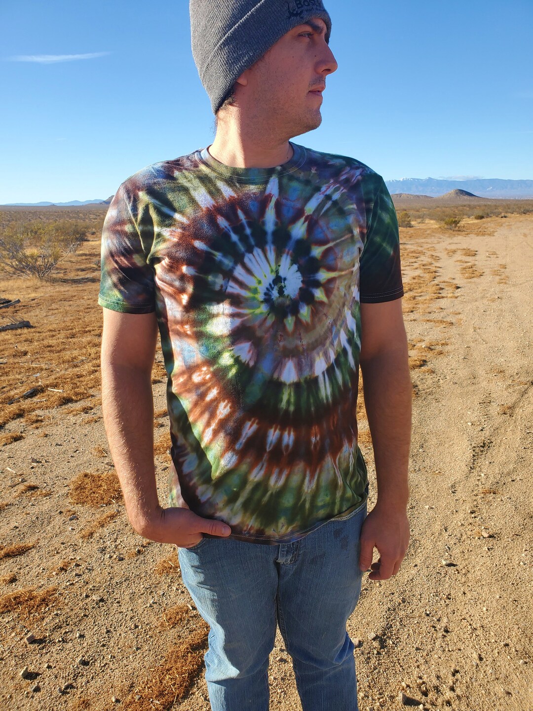 Green Forest Tie Dye Shirt, Short Sleeve Adult or Women's Tie Dye T ...