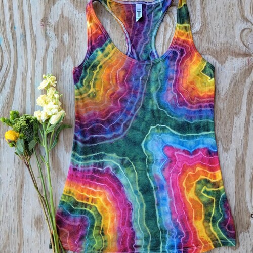 Tie Dye Tank Top Mystic Rainbow Women's Yoga Tank XS-5X - Etsy