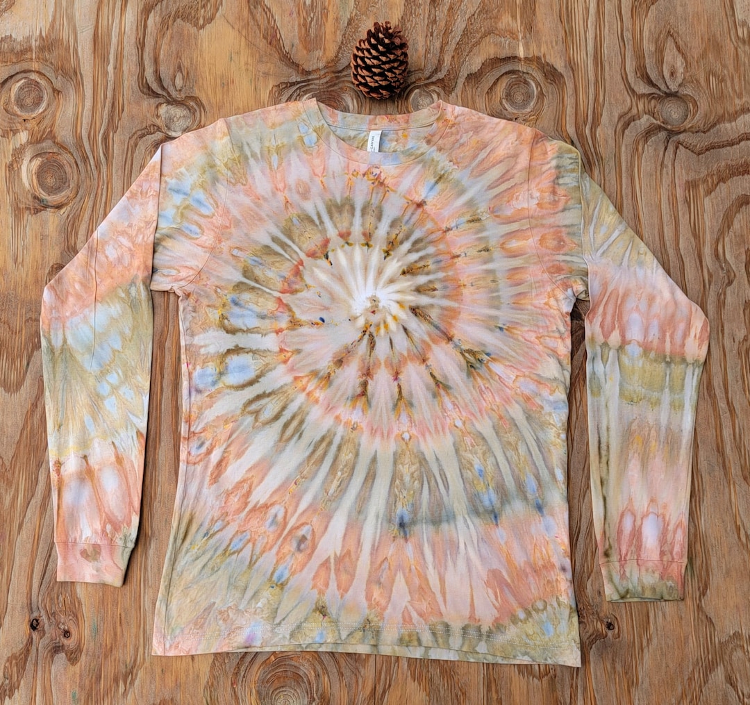 Sandstone Long Sleeve Tie Dye Shirt, Earthy Tie Dye, Hippie Clothing - Etsy