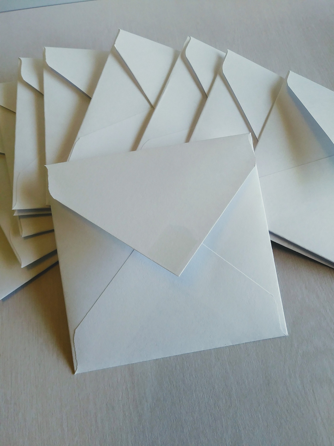 3 1/8" X 3 1 /8" White Mini Envelopes, Handmade Mini Envelopes, Small ...