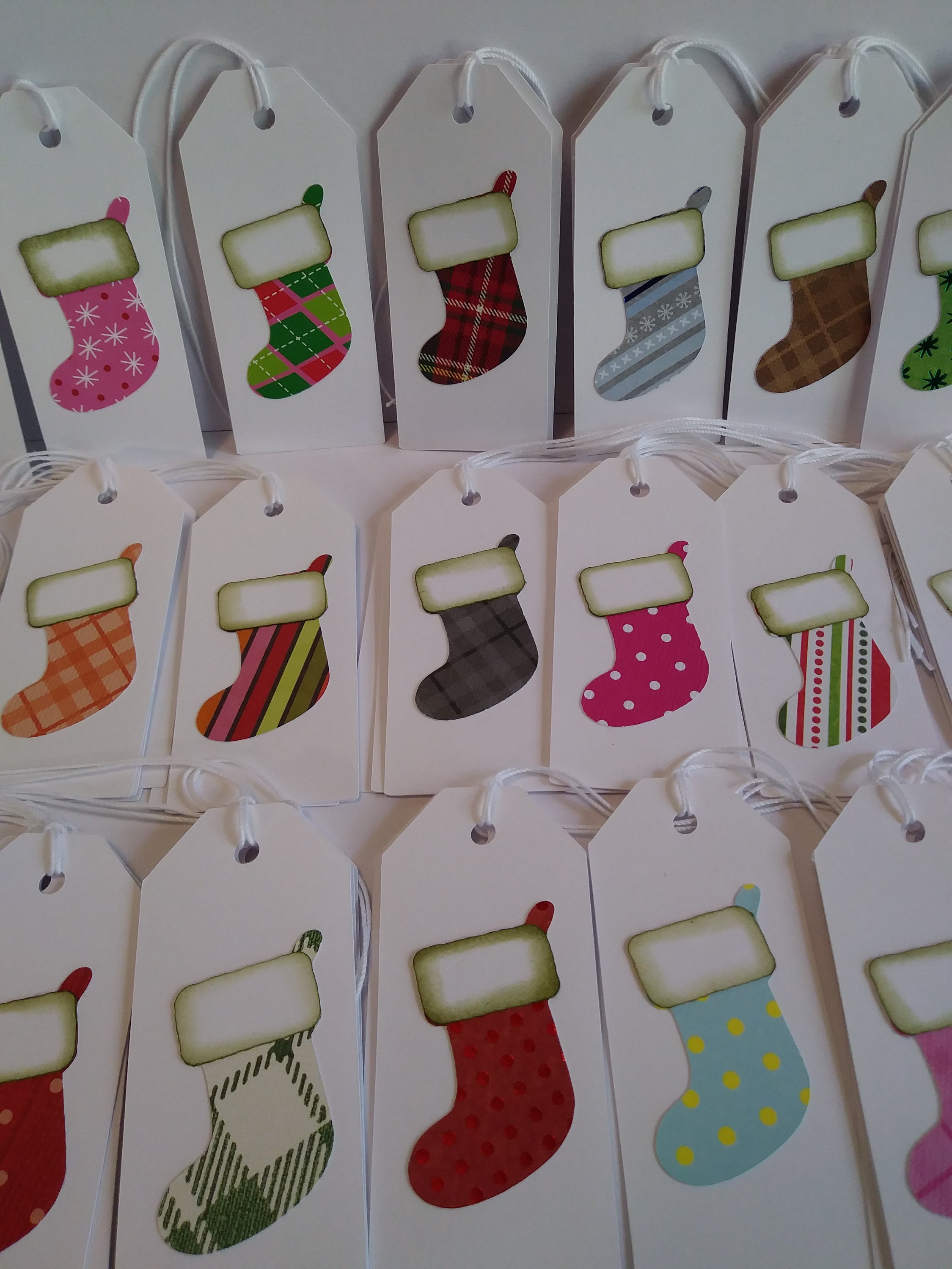 Christmas Stocking Tags, Christmas Tags, Holiday Tags, Gift Tags ...