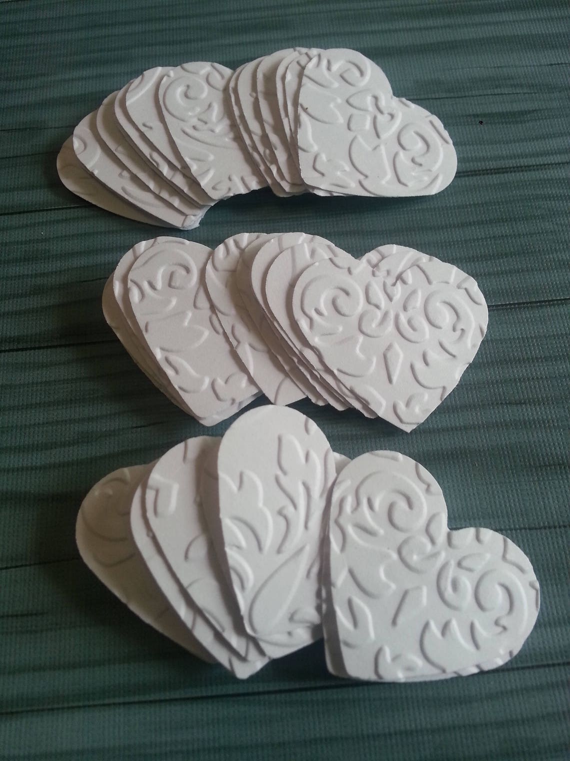 White Hearts, Embossed Hearts, Paper Hearts, Heart Punches, Heart Die ...